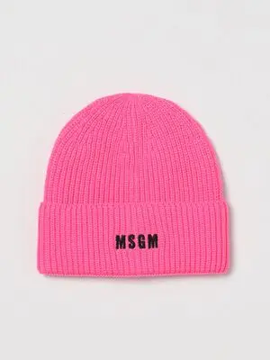 MSGM MSGM Merino Wool Beanie Fuchsia