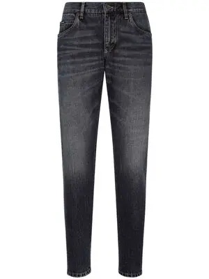Dolce & Gabbana Straight-leg Cotton Jeans - Blue