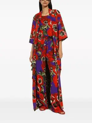 Dolce & Gabbana Poppy-print Tank Top - Purple