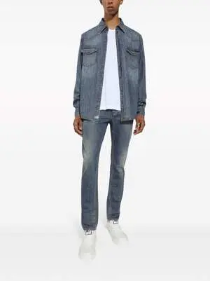 Dolce & Gabbana Point-collar Denim Shirt - Blue
