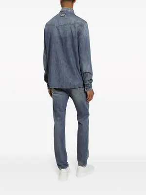 Dolce & Gabbana Point-collar Denim Shirt - Blue