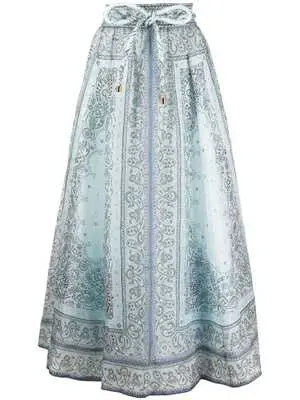Zimmermann Matchmaker Midi Skirt