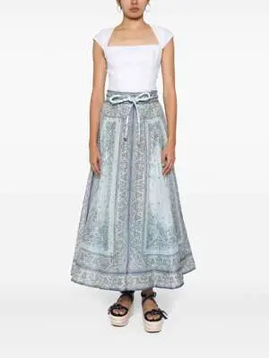 Zimmermann Matchmaker Midi Skirt