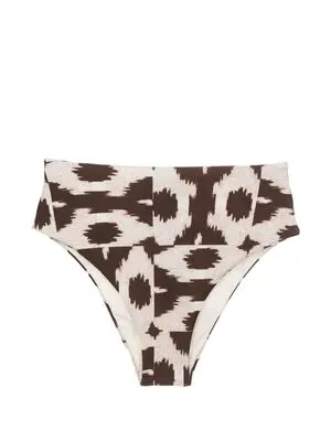 LENNY NIEMEYER Puglia High-waisted Bikini Bottoms - Brown