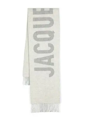 Jacquemus L'echarpe Virgin-wool Scarf - Grey