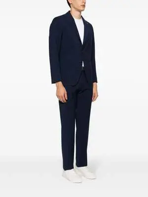 Tagliatore Logo-appliqué Virgin Wool Single-breasted Suit - Blue