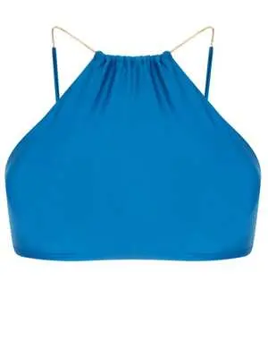 LENNY NIEMEYER Chain-link Halterneck Bikini Top - Blue