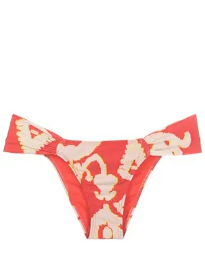 LENNY NIEMEYER Turquia Draped Bikini Bottom - Red