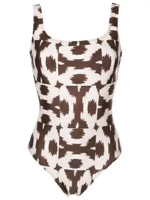 LENNY NIEMEYER Puglia Open-back One-piece Swimsuit - Brown