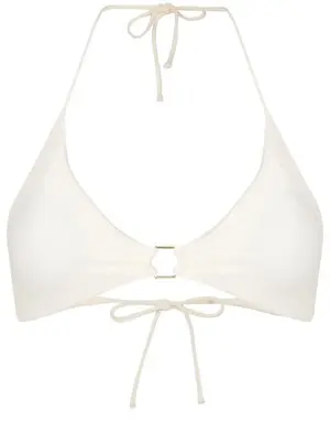 LENNY NIEMEYER Halterneck Triangle Bikini Top - White