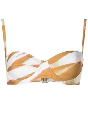 LENNY NIEMEYER Oryx Abstract-print Bikini Top - Brown