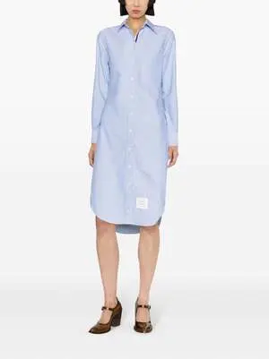 Thom Browne Oxford Cotton Shirtdress - Blue