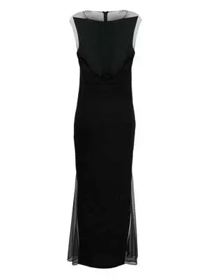 Helmut Lang Sheer-paneled Flared Dress