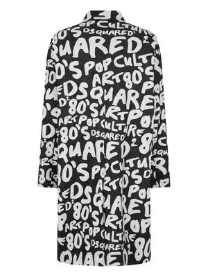 Dsquared2 Logo-print Single-breasted Coat