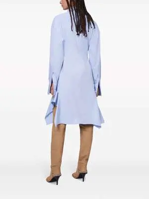 Stella McCartney Banana-sleeve Cotton Shirt Dress - Blue