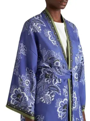 Etro Kesa Floral-print Silk Robe