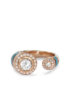 DAVID MORRIS 18kt Rose Gold Asiyah Diamond Ring