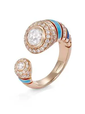 DAVID MORRIS 18kt Rose Gold Asiyah Diamond Ring