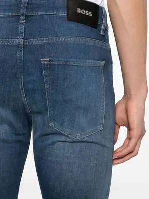 BOSS Mid-rise Straight-leg Jeans - Blue