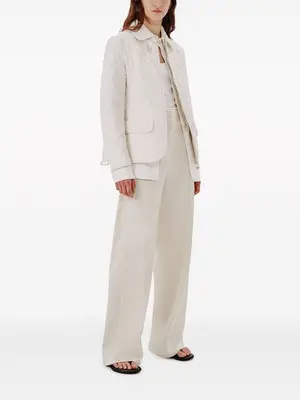 Another Tomorrow Diamond-quilted Belted Jacket - Neutrals