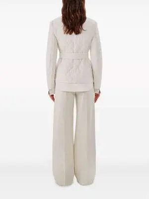 Another Tomorrow Diamond-quilted Belted Jacket - Neutrals