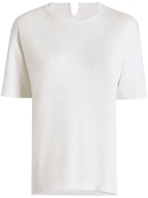 Another Tomorrow Luxe Seamed T-shirt - White