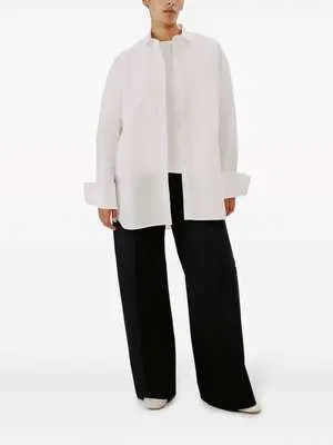 Another Tomorrow Luxe Seamed T-shirt - White