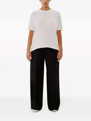 Another Tomorrow Luxe Seamed T-shirt - White