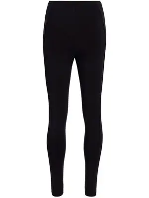 Another Tomorrow Seam-detail High-waisted Leggings - Black