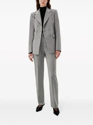Another Tomorrow Herringbone Double-breasted Blazer