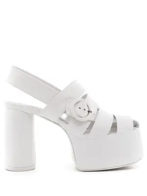 GLORIA COELHO Asymmetric Platform Sandals
