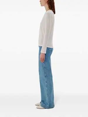 Another Tomorrow Crew-neck Organic Cotton T-shirt - White