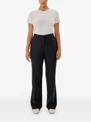 Another Tomorrow Flared Merino Wool Trousers