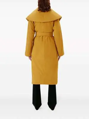 Another Tomorrow Wrap-design Puffer Jacket - Yellow
