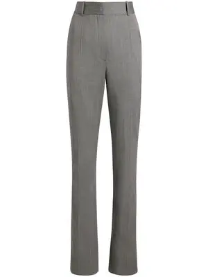 Another Tomorrow Herringbone Straight-leg Trousers