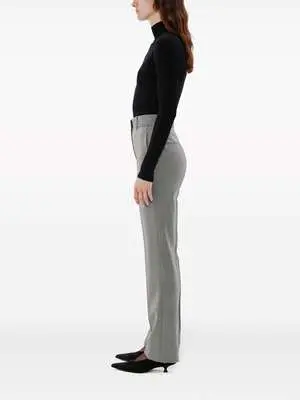 Another Tomorrow Herringbone Straight-leg Trousers