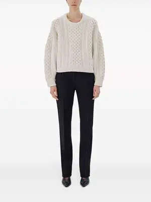 Another Tomorrow Cable-knit Wool Jumper