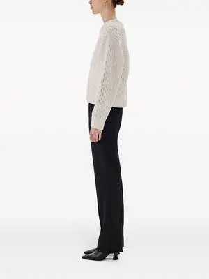 Another Tomorrow Cable-knit Wool Jumper
