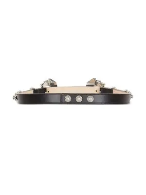 Balmain Western Crystal-embellished Leather Belt