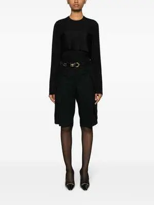 TOTEME Crepe-texture Long-sleeved Top - Black