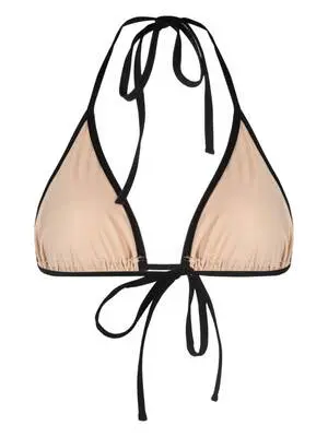 TOTEME Stripe Tie Bikini Top - Neutrals