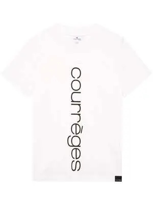 COURREGES Logo-print T-shirt - White