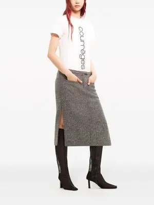 COURREGES Logo-print T-shirt - White