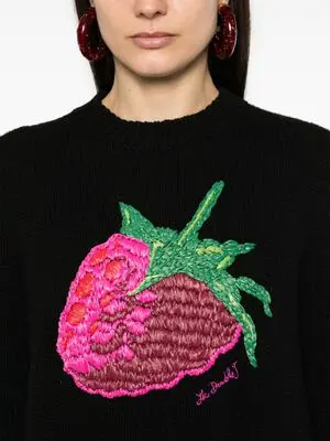 La DoubleJ Lampone Embroidered Jumper