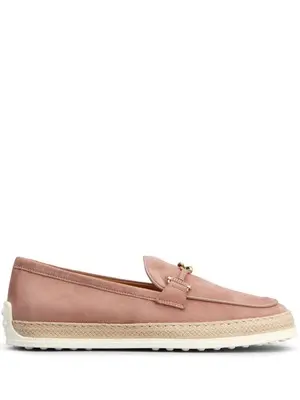 TOD'S Gomma Leather Loafers - Pink