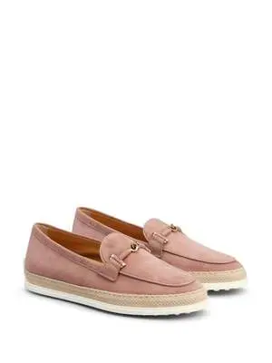TOD'S Gomma Leather Loafers - Pink