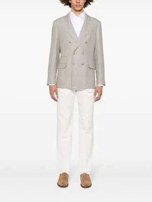 Brunello Cucinelli Spread-collar Cotton Shirt - White
