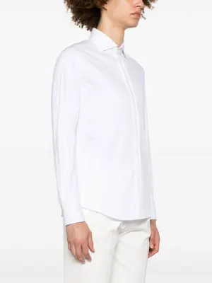 Brunello Cucinelli Spread-collar Cotton Shirt - White
