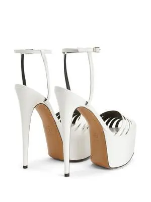 Alexandre Vauthier Leather Platform Sandals - White