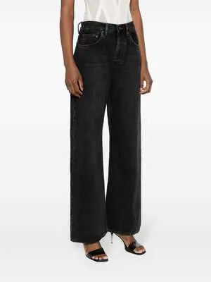 Acne Studios High-rise Loose-fit Jeans - Black